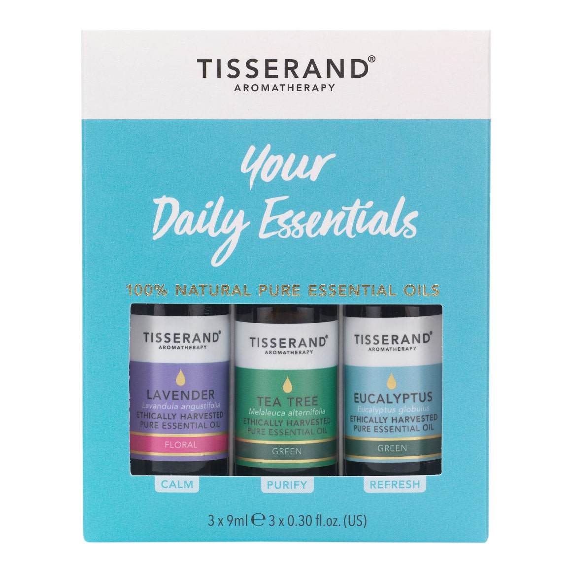 Daily Essentials - sæt med 3 x 9 ml æteriske olier - Tisserand ...